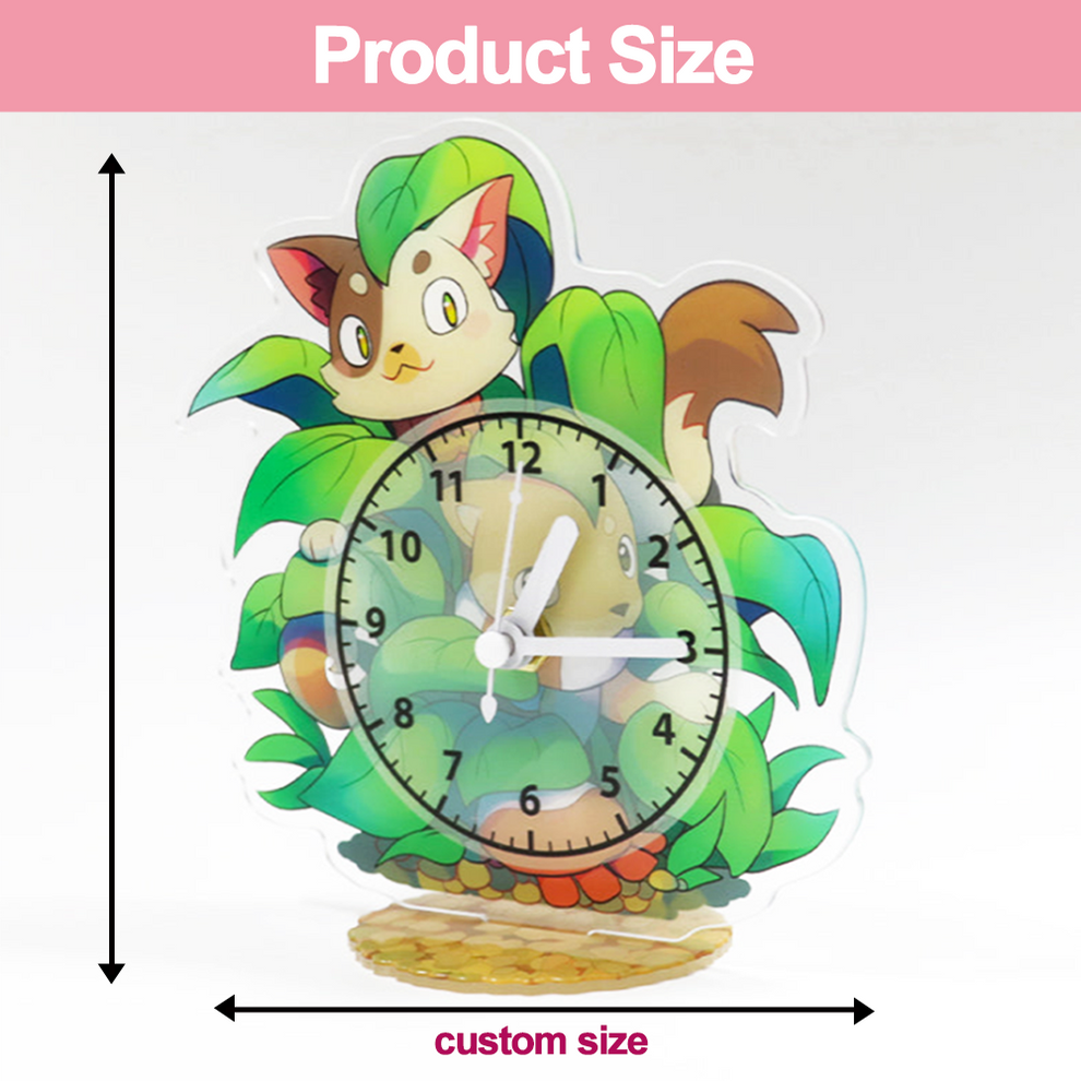 Acrylic clock standees | Custom Merch | LOLLIPOPINS