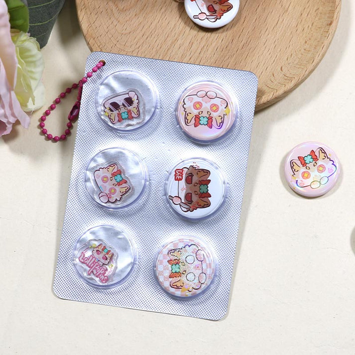 custom Metal button pin keychain – LOLLIPOPINS